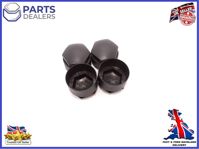 GENUINE AUDI A3 A4 A5 A6 A8 LOCKING WHEEL NUT BOLT COVERS CAPS ROUND ...