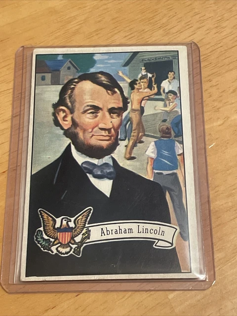 1956 U.S. PRESIDENTS Abraham Lincoln Coln Collector Series Card #19 EUR ...