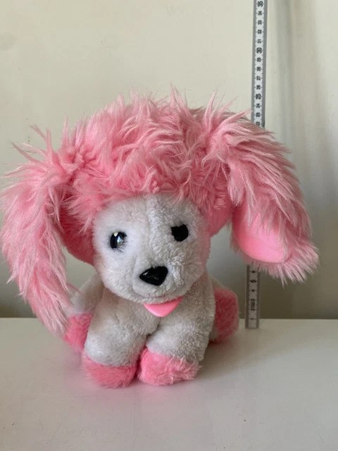 VINTAGE 1982 MATTEL Pink Poochie Puppy dog Plush Soft Toy Heart Locket ...