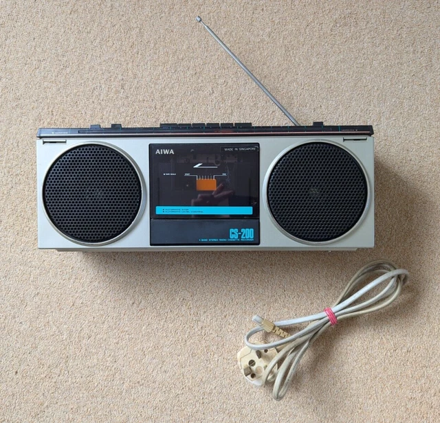 VINTAGE AIWA CS-200 Portable Stereo Radio/Cassette Player Boombox £3.84 - PicClick UK