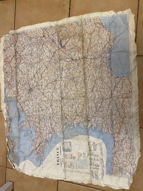 POST WW2 1952 Silk Escape Map RAF Army BAOR. Germany France Europe. £25 ...