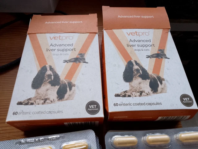 VETPRO ADVANCED LIVER Support For Dogs And Cats 60 Capsules X 2 £7.82 ...