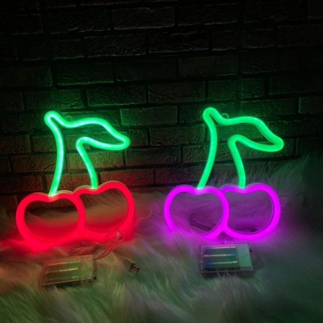 CREATIVE CHERRIES LAMP Luminous LED Modeling Light Night Lamp without ...