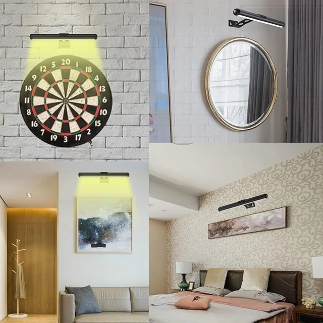 WIRELESS DARTBOARD LIGHT, Rechargeable Battery Art Display Light with ...