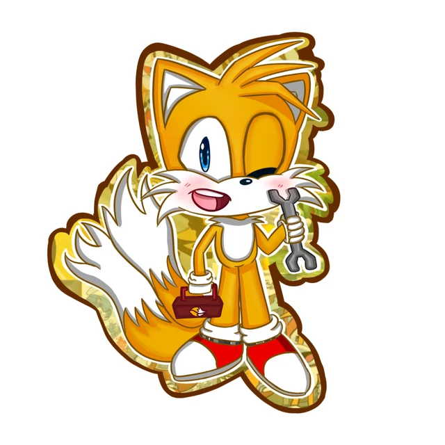 SONIC THE HEDGEHOG, Tails, Knuckles, Amy Rose CHIBI Stickers (UK FREE ...