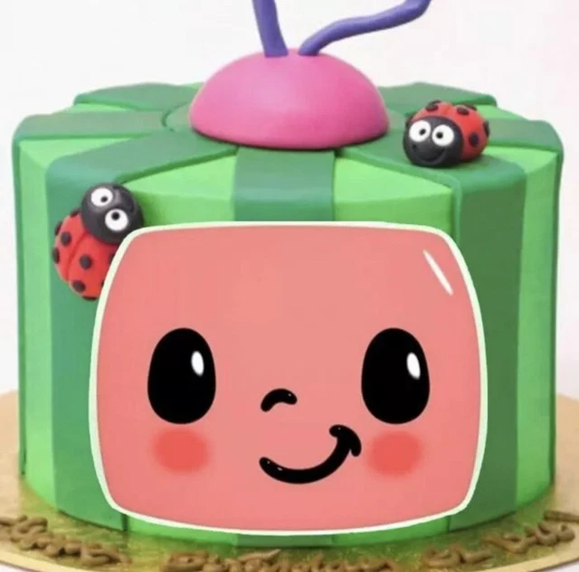 COCOMELON FACE EDIBLE Icing Birthday Cake Topper £7.50 - PicClick UK