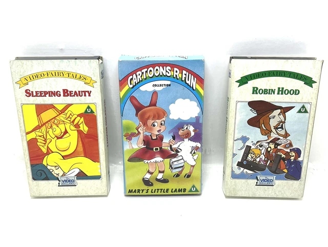 CHILDREN’S VHS BUNDLE - Cartoons Sleeping Beauty Robin Hood Mary’s ...