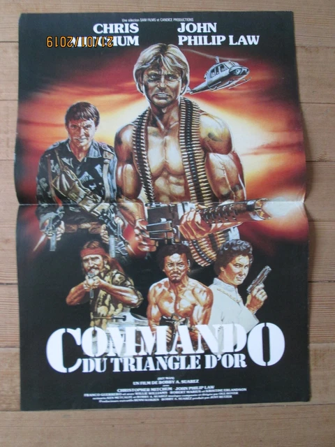 COMMANDO DU TRIANGLE D'OR Affiche cinéma originale pliée f:40x60 année 1986 BE EUR 12,00 ...