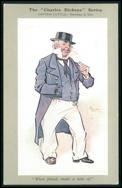 LITERATURE: CHARLES DICKENS. Dombey & Son. Captain Cuttle. Unposted ...