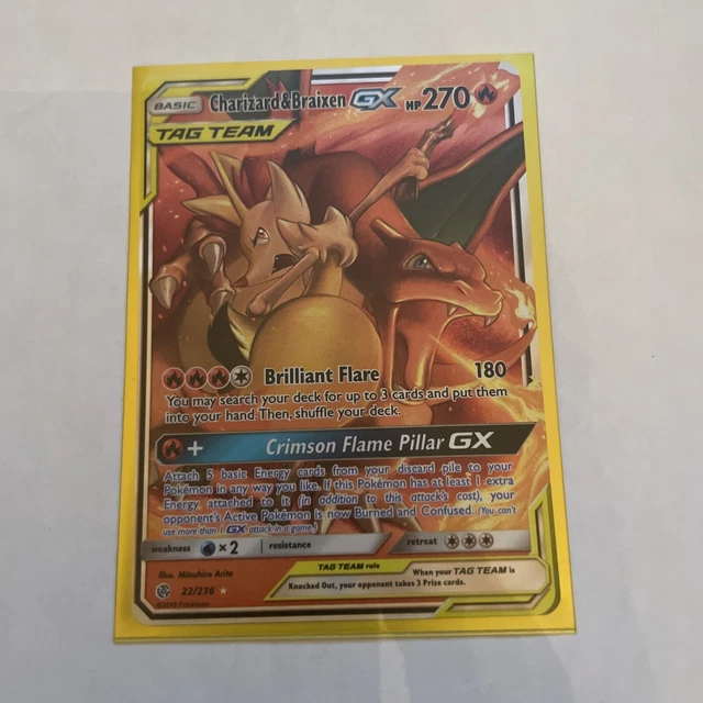 POKÉMON JCG CHARIZARD & Braixen Tag Team GX Soleil & Lune - Éclipse Cosmique... EUR 8,98 ...