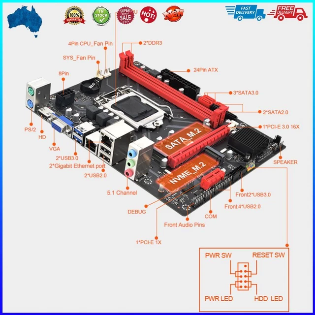 B85M VHL MOTHERBOARD Sets NVME M.2 SSD LGA 1150 PC Mainboard Fit for ...