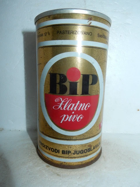 BIP GOLD BEER Straight Stahl Bierdose aus YUGOSLAVIA (35cl) über 50 ...