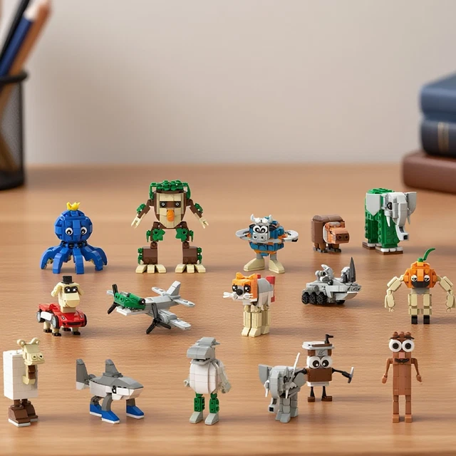TUNG TUNG SAHUR Italian Brainrot Building Block Toy Tralalero Tralala ...