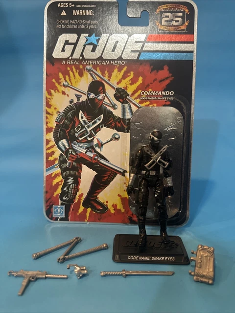 GI JOE 25TH Anniversary SNAKE EYES v34 Commando 2008 Loose Complete EUR ...