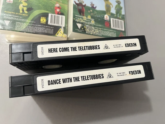 TELETUBBIES VHS X2 Tapes, 1997 BBC Kids Series, Dance With The Here ...