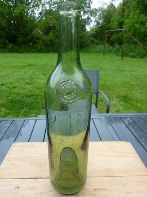 BOUTEILLE VIN VERRE soufflé sceau marquis chateau Aligre Pomereu Les ...