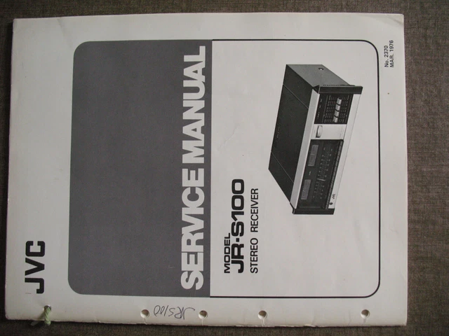 JVC JR-S100 SERVICE manual EUR 9,00 - PicClick FR