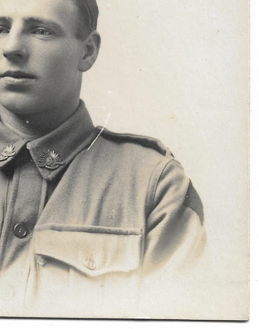 WW1 PHOTO AUSTRALIAN soldier, 2nd Division Infantry colour patch ...