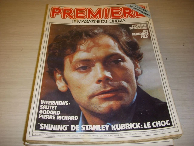CINEMA PREMIERE 043 10.1980 Patrick DEWAERE Claude SAUTET GODARD CINEMA INDIEN EUR 7,20 ...