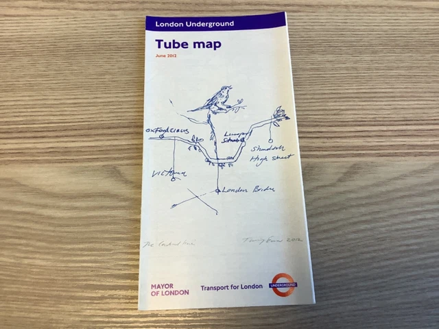 LONDON TUBE MAP. June 2012. The Central Line by Tracey Emin £3.50 ...