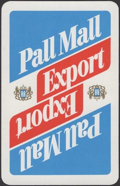 PLAYING CARDS SINGLE Card Old PALL MALL EXPORT CIGARETTES Smoking ...