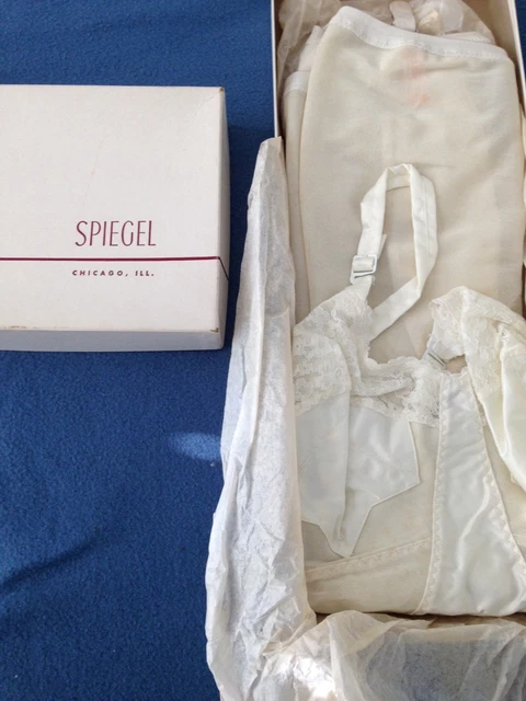 NEW-NOS-SPIEGEL LITHE LADY Full Body Shaper US made White Lace Panel ...