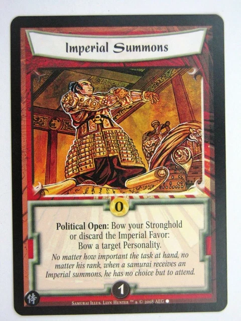 VINTAGE L5R CARDS: IMPERIAL SUMMONS # 27F96 EUR 1,48 - PicClick FR