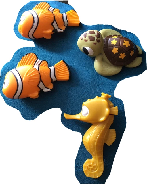 DISNEY PIXAR NESTLE Finding Nemo Toys 4x Bundle: 2xSquirt Nemo, Turtle ...