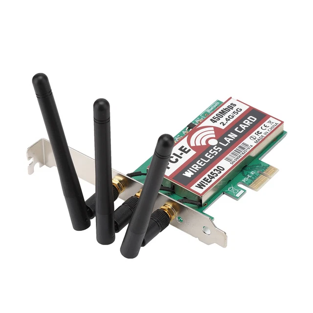 CARTE RÉSEAU SANS Fil Ordinateur De Bureau Double Bande PCI-E 2.4G / 5G EUR 18,49 - PicClick FR