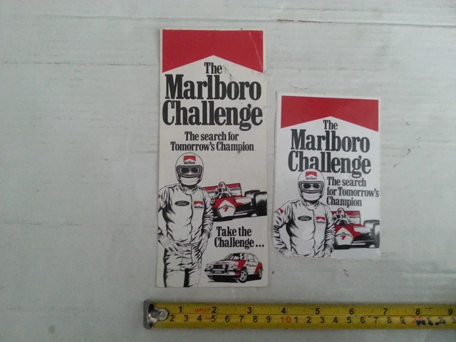 MARLBORO CHALLENGE ORIGINAL STICKER + LEAFLET FORMULA 1 (F1) / Motor ...