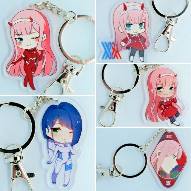 DARLING IN THE Franxx - Zero Two (002) & Ichigo - Anime Keychains - 5 ...
