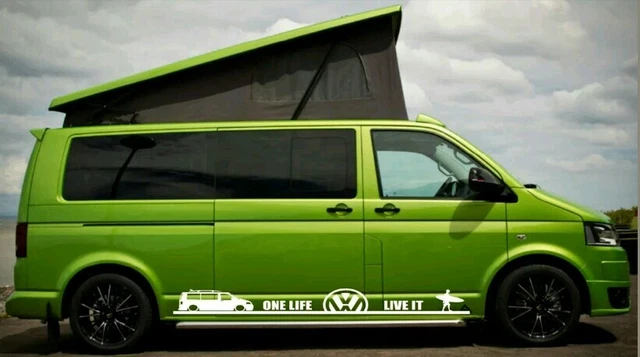 VW VOLKSWAGEN T4 T5 Transporter Camper ONE LIFE LIVE IT Side Vinyl ...