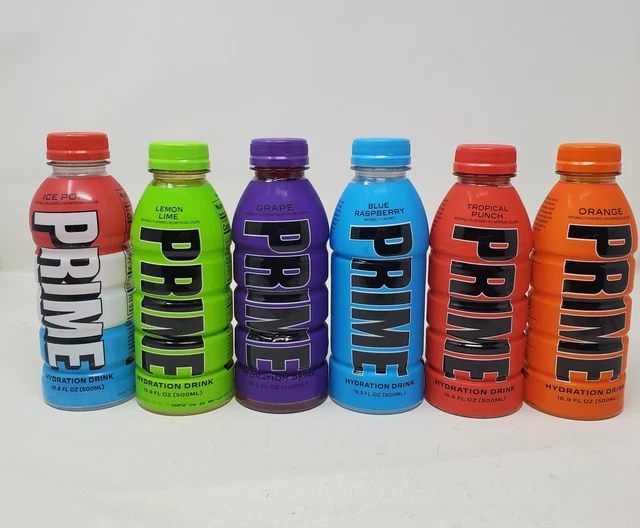 PRIME HYDRATION DRINK By Logan Paul x KSI / 6 Flavor Variety Pack 🔴🟠🔵🟣🟢 ...