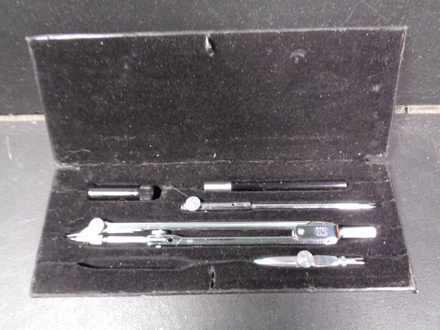 VINTAGE BOFA TECHNICAL Drawing Instrument Kit Hard Case D406 £19.99 - PicClick UK