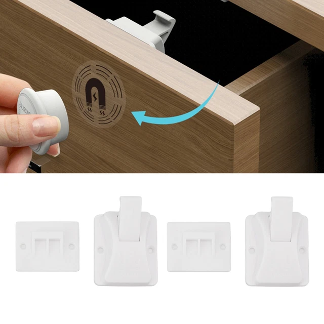 ^(TYPE 1)CHILD SAFETY Locks Prevent Hands Injuries Punch Free Magnetic ...