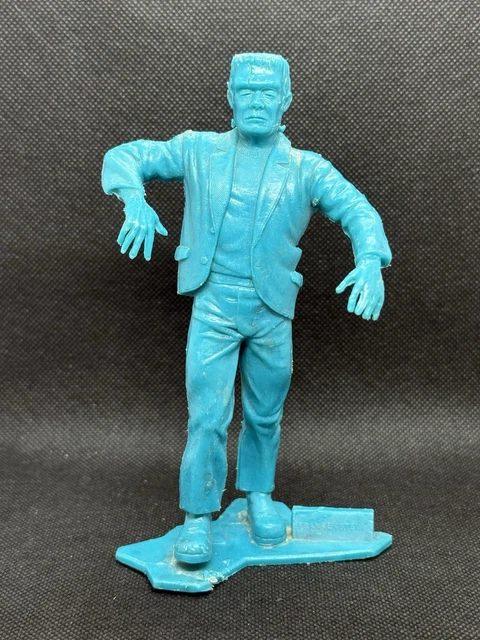 RARE BLUE VINTAGE 1960'S Marx Monster 6" Figure Frankenstein Monster £ ...