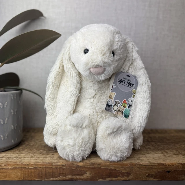 JELLYCAT LARGE BASHFUL Cream Bunny Soft Toy - Large Bunny New Condition ...