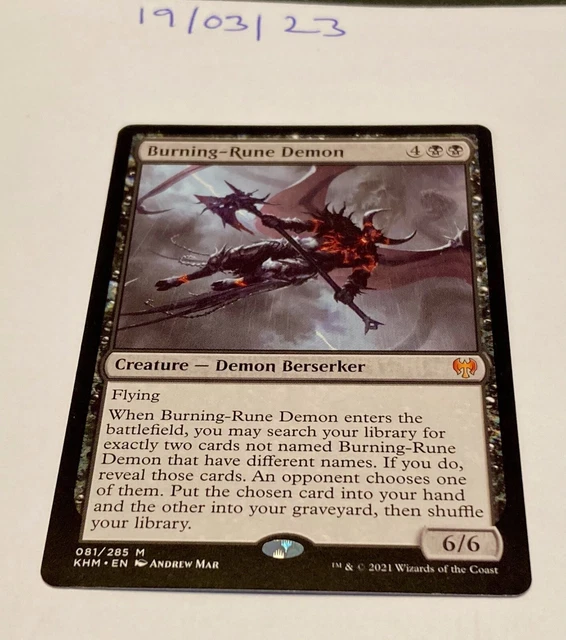 MAGIC THE GATHERING MTG Burning-Rune Demon x1 Mythic Card NM/M Kaldheim ...