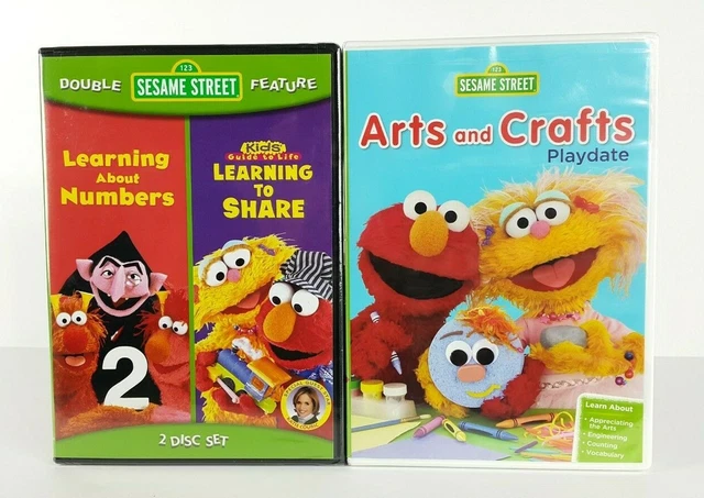 SESAME STREET DVD Lot 2 Factory Sealed Learning About Number.. , Art ...