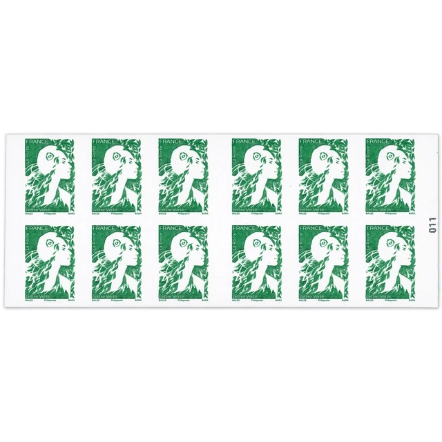 CARNET FRANCE MARIANNE VERTE DE L'AVENIR 12 TIMBRES POUR AFFRANCHIR 20g ... CARNET FRANCE MARIANNE VERTE DE L'AVENIR 12 TIMBRES POUR AFFRANCHIR 20g ...