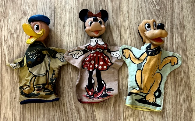 OLD VINTAGE ORIGINAL Gund Walt Disney Hand Puppets 1960/70s Mini Mouse ...