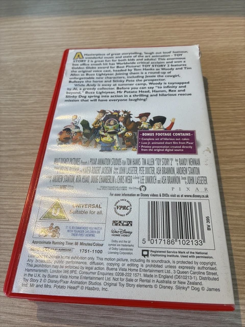 TOY STORY 2 VHS Video Cassette Tape £2.84 - PicClick UK
