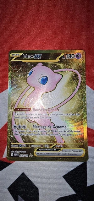 CARTE POKÉMON SECRÈTE - MEW Ex GOLD 205/165 - Booster 151 NEUVE FR EUR ...
