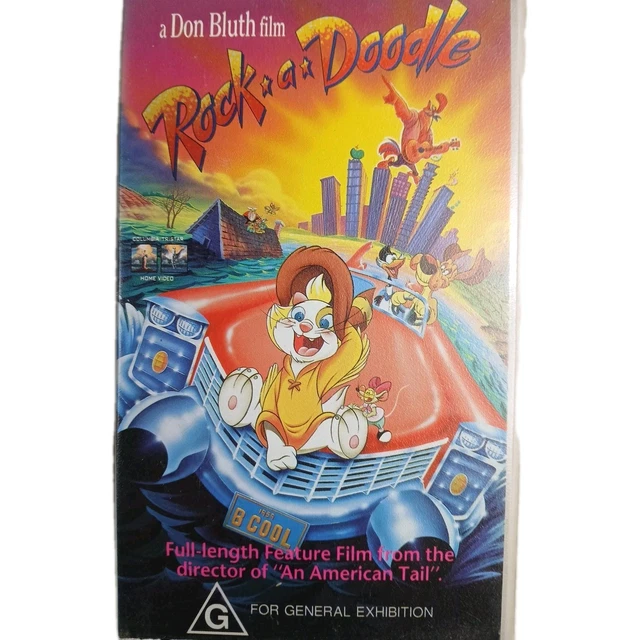 ROCK A DOODLE VHS Tape Rating G PAL , A Don Bluth Film, Kids Children ...