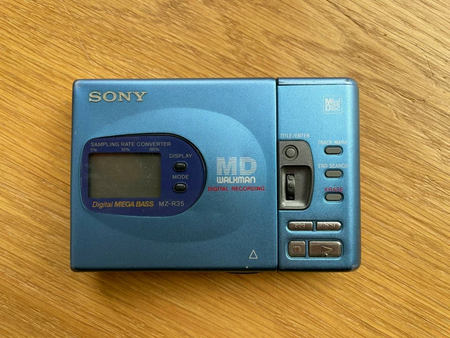 LECTEUR ENREGISTREUR MINIDISC Sony MZ-R35 bleu Pour bricoleurs EUR 44 ...