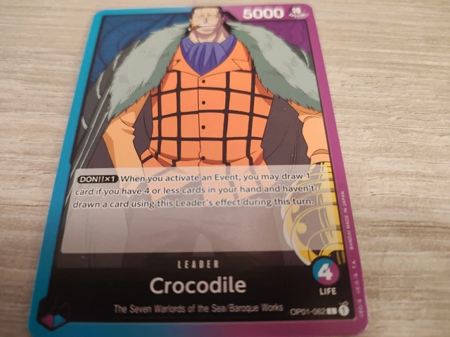 ONE PIECE CARD Game : OP01-062 Crocodile LEADER ! EUR 1,00 - PicClick FR