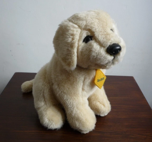 ANDREX SOFT CREAM Labrador Retriever With Blue Collar Puppy Dog Plush ...