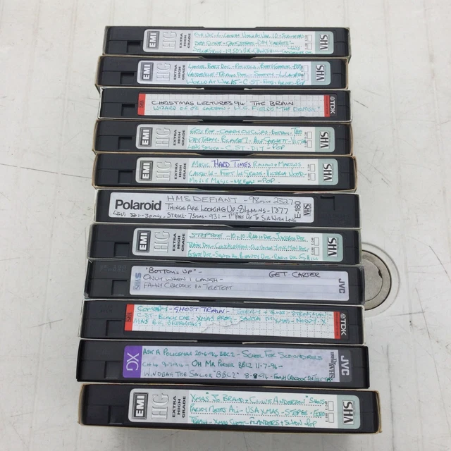 49 VHS VIDEO Tapes Been Recorded On Once For My Collection Sold For ...