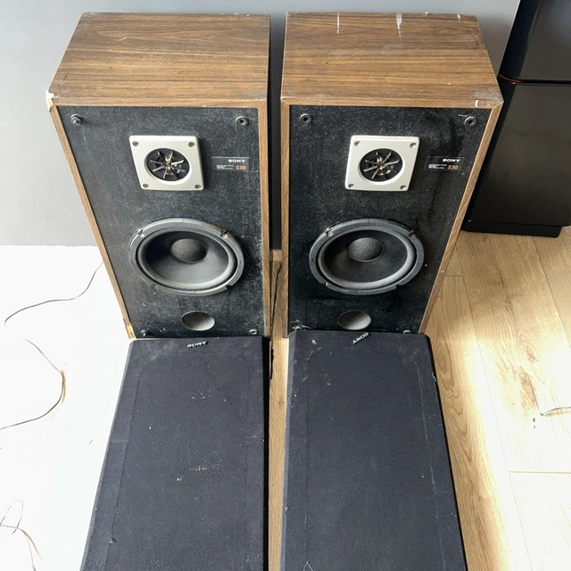 SONY SS-E30 VINTAGE Speakers 2 way 8 ohms 50W din music power £26.68 ...