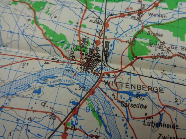 WW2 (1944) BRITISH Military Map of GERMANY (WITTENBERGE) £29.99 ...